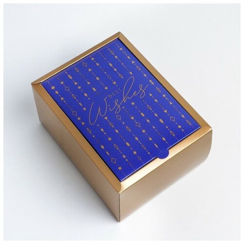 Коробка складная «Best wishes», 20 × 15 × 10 см
