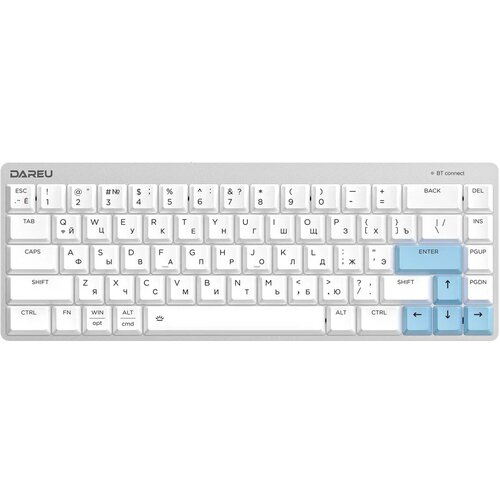 Dareu EK868 White/Blue Wireless Red switch