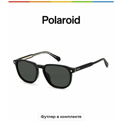 Солнцезащитные очки Polaroid PLD 4117/G/S/X, черный, серый