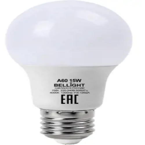 Лампа светодиодная LED A60 220V/15W/E27 1300Lm 4000К | код 88297794 | BELLIGHT (2шт. в упак.)