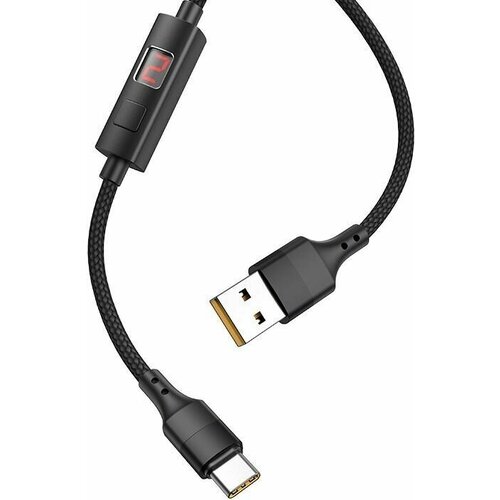 Кабель USB 2.4A (TYPE C) 1.2м HOCO S13 Черный