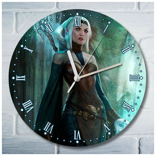 Настенные декоративные часы УФ с ярким рисунком, диаметр 28см Игры Dragon Age Начало (Origins) (PS, Xbox, PC, Switch) 2815