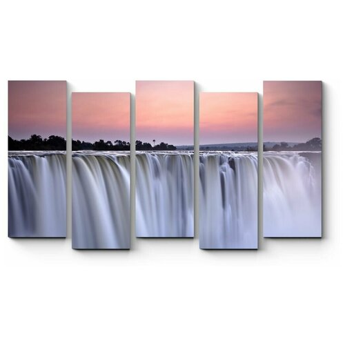 Модульная картина Водопад в утреннем свете 100x58