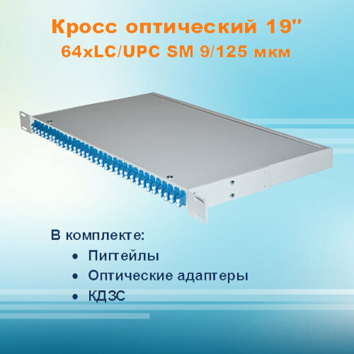 Кросс оптический стоечный СКРУ-1U19-A64-LC-SM (укомплектованный)