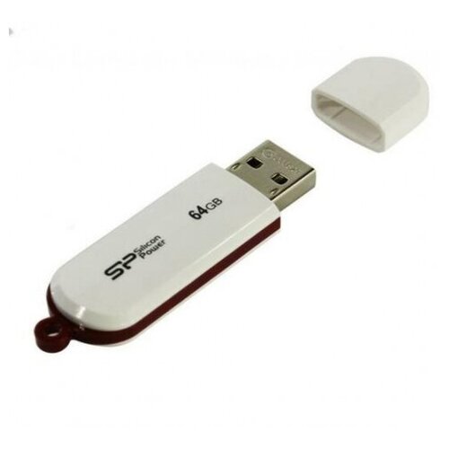 Флеш Диск Silicon Power 64Gb LuxMini 320 SP064GBUF2320V1W USB2.0 белый