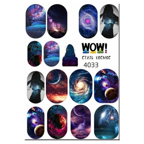 I am WOW Слайдер для ногтей. водные наклейки для маникюра декор на ногти для дизайна Стиль Космос, Луна, Девушки, слайдеры