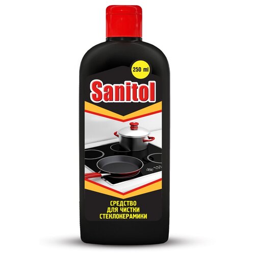 Средство для чистки стеклокерамики Sanitol, 250 мл