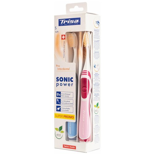 Электрическая зубная щетка Sonicpower akku, 2 шт.(686077-Pink-Blue)