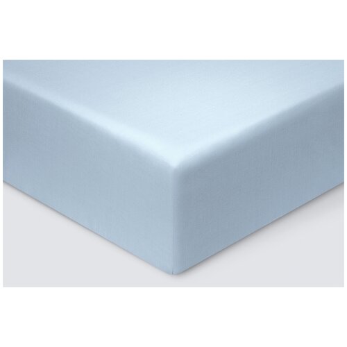 Простынь Ecotex "Моноспейс" 1,5-спальная (150х215 см), сатин - 100% хлопок, серо-голубой