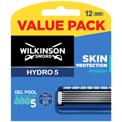Wilkinson Sword / Schick Hydro5 Skin Protection / Сменные кассеты для бритья, 12 шт.