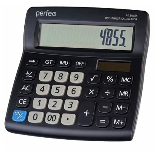 Гаджеты и подарки Perfeo Калькулятор Perfeo PF B4855, бухгалтерский, 12-разр, черный
