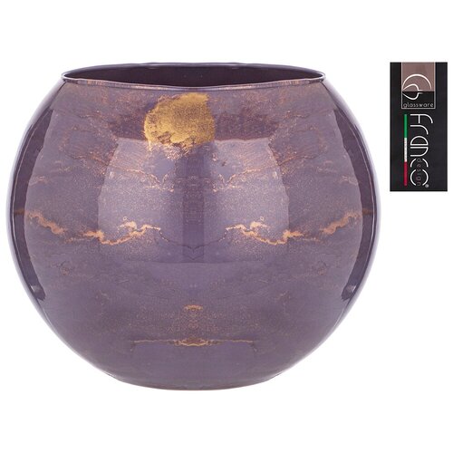 Ваза sfera golden marble lavender 20см Franco (173931)