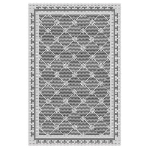 Ковер Люберецкие ковры Эко 77022-37, серый, 1.5 х 0.8 м