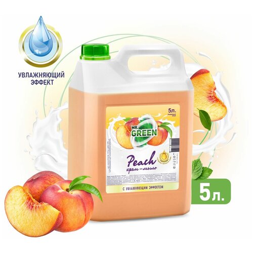 Жидкое крем-мыло 5 литров "Персик" для ухода за руками и телом / Mr. Green