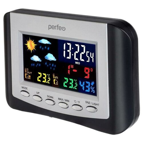 Perfeo Часы-метеостанция "Сolor+", (PF-S3332BS)