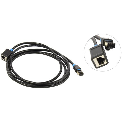 Vention Патч-корд прямой удлинитель Ethernet SSTP cat.6, RJ45 сетевой кабель для ноутбука, роутера, кабель локальной сети, длина 3 м, цвет черный