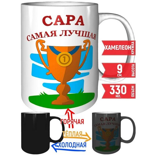 Кружка Сара самая лучшая - с эффектом хамелеон.