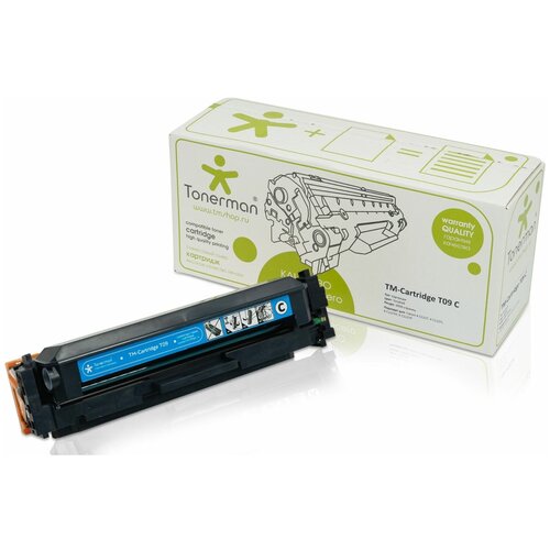 Картридж Tonerman Cartridge T09 C без чипа для Canon i-Sensys X C1127, C1127P, C1127i, C1127iF