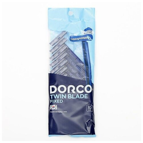 Многоразовый бритвенный станок Dorco TD708, синий, 10 шт.