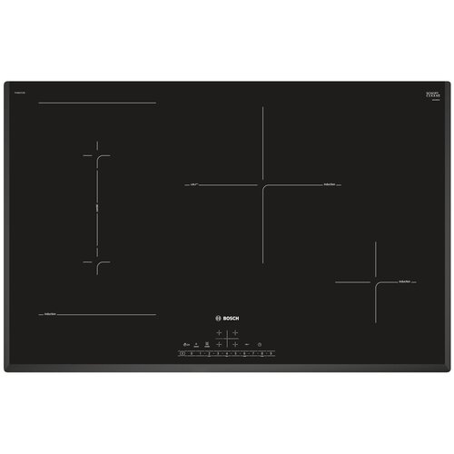 Индукционная варочная панель BOSCH PVS831FB5E, с рамкой, цвет панели черный, цвет рамки черный