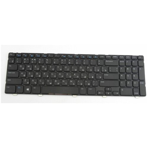 Новая клавиатура RU для ноутбуков Dell Inspiron 15-3521 черная с матовой рамкой