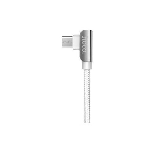 HOCO HC-79385 U42/ USB кабель Micro/ 1.2m/ 2.4A/ Угловой коннектор/ White
