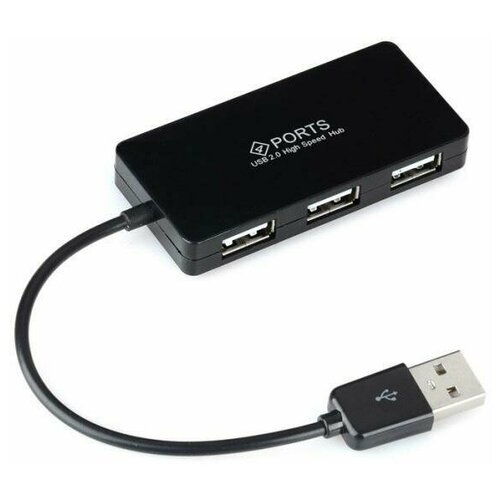 Разветвитель концентратор USB хаб (HUB), 4 порта USB 2.0, черный Орбита OT-PCR09 (HB-112) / MRM-H407