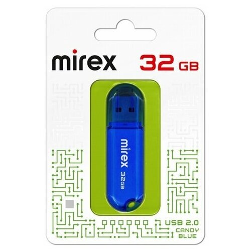 Флешка Mirex Candy Blue 32 Гб usb 2.0 Flash Drive - синий