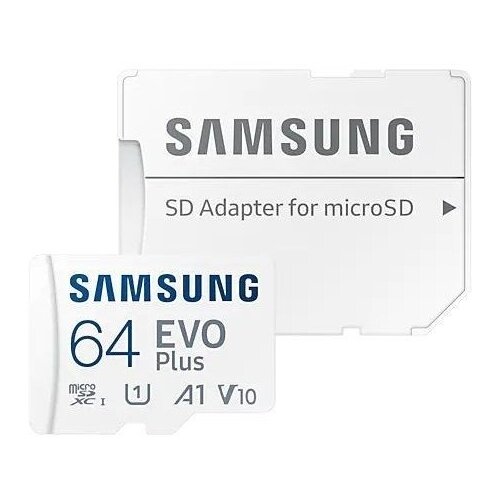 Micro SecureDigital 64Gb Samsung EVO Plus Class 10 MB-MC64KA/RU + adapter