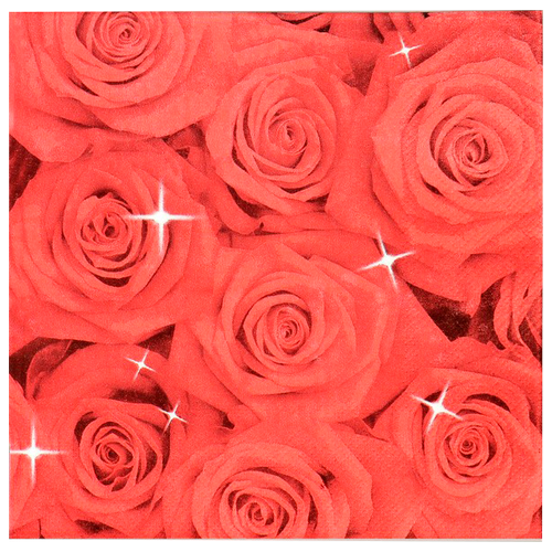 Салфетки Страна Карнавалия однослойные Букет роз, 20 листов, 1 пачка