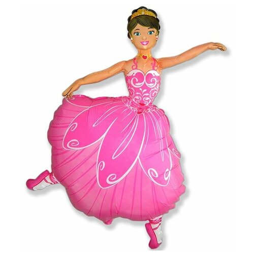 Шар фольгированный "Балерина" розовый 102 см