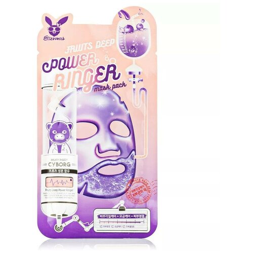 Тканевая маска для лица фруктовая Elizavecca Fruits Deep Power Ringer Mask