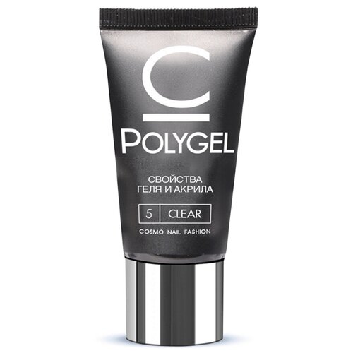 Полигель/акригель для наращивания ногтей/polygel cosmo clear/полигель, для укрепления ногтей/Полигель Polygel CosmoLac Clear, 30 мл