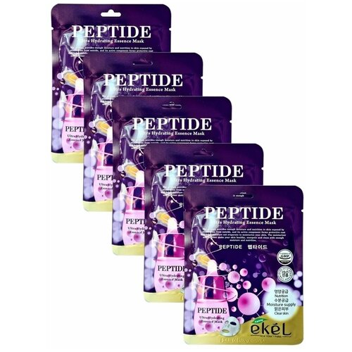 Ekel Ultra Hydrating Essence Mask Peptide Тканевая маска с пептидами 5 шт.
