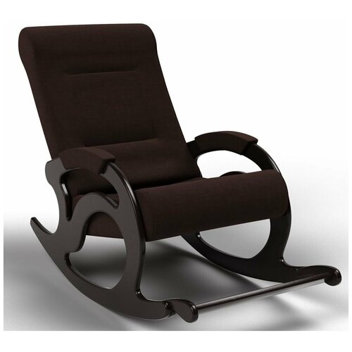 Кресло-качалка для дома с откидной подножкой Тироль велюр цвет темный шоколад (238)