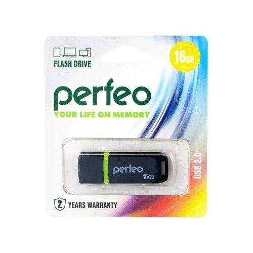 Флеш-диск Perfeo USB 16GB C11 Black PF-C11B016