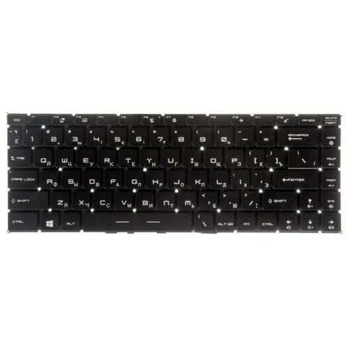 Клавиатура ZeepDeep для MSI GF63, GF63 8RC, GF63 8RD черная с белой подсветкой