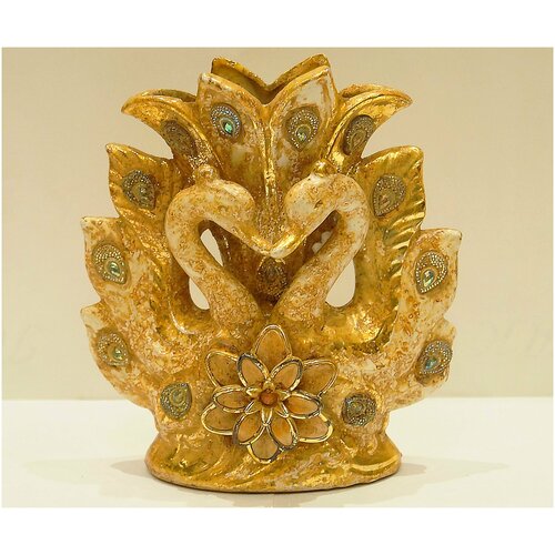 Винтажная керамическая позолоченная свадебная ваза. Китай, 20 век.