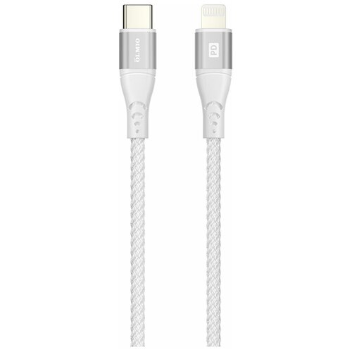 Кабель OLMIO USB Type C - Lightning, 1.2 м, белый