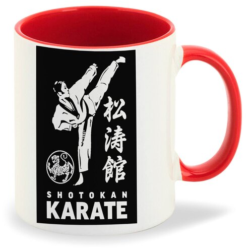 Кружка красная CoolPodarok Karate (каратэ)
