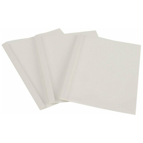 Обложки для термопереплета Promega office А4 картонные/пластиковые белые (корешок 8 мм, 100 штук в упаковке)