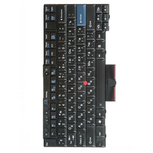 Клавиатура (keyboard) для ноутбука Lenovo ThinkPad X220, T400s, черная, с трекпоинтом, гор. Enter 45N2229