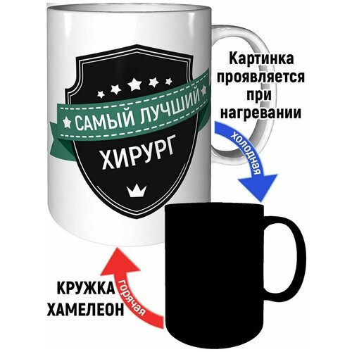 Кружка самый лучший Хирург - хамелеон, с изменением цвета.
