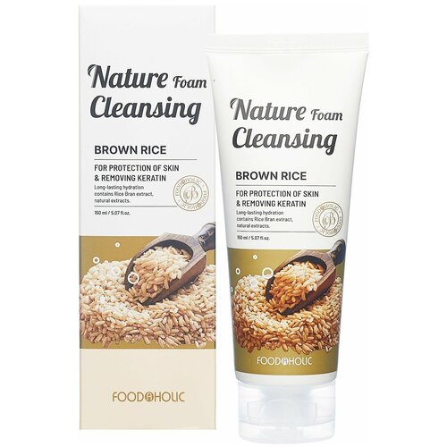 Пенка для умывания с экстрактом коричневого риса FoodaHolic Nature Foam Cleansing Brown Rice, 150 мл