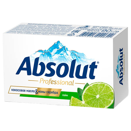 Absolut Мыло кусковое Professional лайм, 24 уп., 90 г