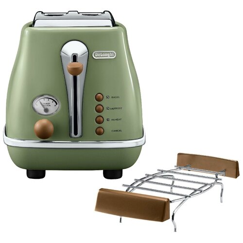 Тостер De'Longhi CTOV 2103.GR Icona Vintage, зеленый