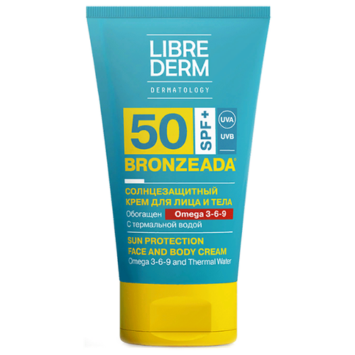 Крем солнцезащитный SPF50 с омега 3-6-9 и термальной водой / BRONZEADA 150 мл