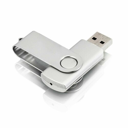 USB флешка, USB flash-накопитель, Флешка Twist, 8Гб, серебряная, арт. F01 USB 2.0 5шт