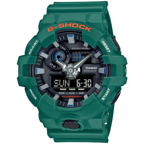 Наручные часы CASIO G-Shock GA-700SC-3A, зеленый, черный
