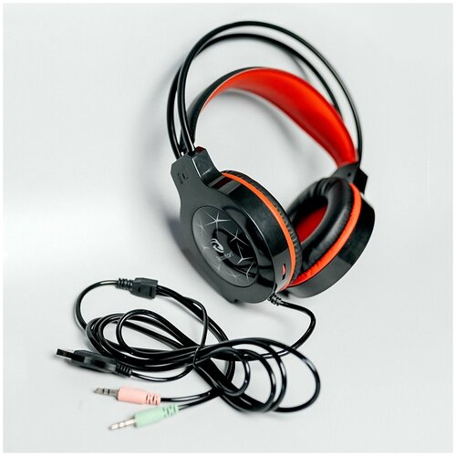 Игровые наушники для ПК с микрофоном Bosston HS-09, jack 3.5, провод 1.5м, регулировка громкости